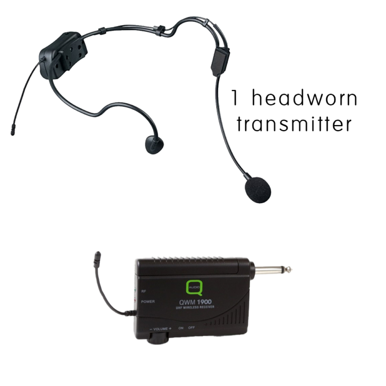 Q Audio QWM 1900 HS Headband Wireless Microphone System - Sound Services